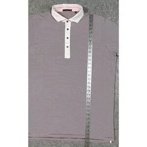 Greyson | Shirts | Greyson Golf Polo Shirt Striped Burgundy Performance ...